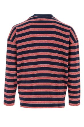 Jil Sander Striped Embroidered Cotton T-Shirt - Navy