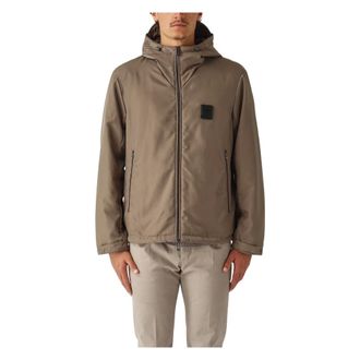 Emporio Armani Homme, Vestes, Beige, Taille: XL Veste en nylon avec capuche et visi&egrave;re