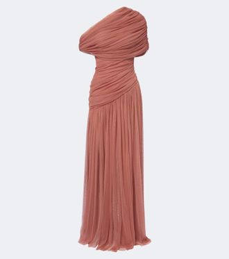 De La Vali Robe longue asym&eacute;trique Himalia en tulle