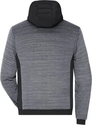 James & Nicholson Strickfleecejacke Herren Strickfleece Jacke im attraktiven Materialmix JN1844 pflegeleicht mit Wattierung