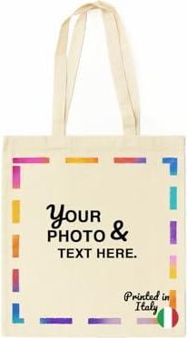 JOPHY & CO. Shopper personnalis&eacute; 100 % coton Shopper personnalisable 37,5 x 40,5 - poign&eacute;es longues et confort - cod. 8704, beige