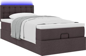 vidaXL Struttura Letto Pouf Con Materasso 80x200 Cm In Tessuto Vidaxl