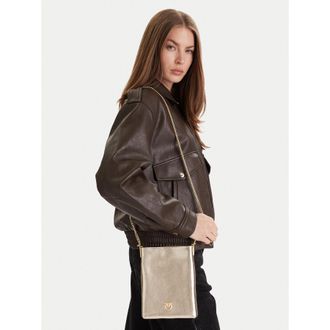 Pinko Handtasche PINKO Flat Satchel AI 25-26 PCPL 105352 A2O9 Goldfarben