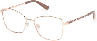 Guess Unisex Adulto GU50170 Gafas, Shiny Rose Gold, 52