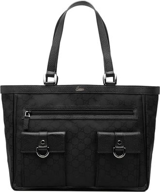 Gucci Shopper - GG Nylon Abbey D Ring Pocket Tote - Gr. unisize - in Schwarz - f&uuml;r Damen