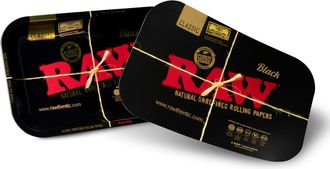 Raw Bundle - schwarzes Rolltablett mit schwarzer magnetischer Ablage | Größe - klein | perfekte Aufbewahrung für zu Hause oder unterwegs