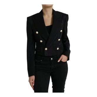 Dolce & Gabbana Femme, Vestes, Noir, Taille: 40 FR Blazers
