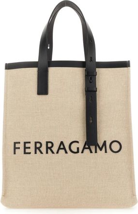 Ferragamo Homme, Sacs, Beige, Taille: ONE Size Tote Bag