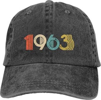 Generic Casquette de baseball vintage 55e anniversaire casquette de baseball hommes femmes visi&egrave;re protection snapback 1963 casquettes cadeau