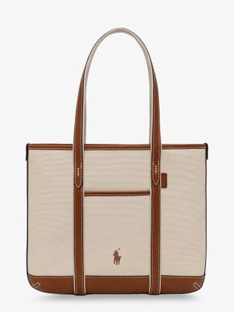 Ralph Lauren Canvas shoulder bag with embroidered logo on the front - POLO RALPH LAUREN - gender_Woman