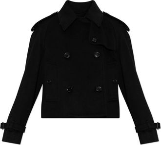 Burberry Veste Trench Mayfair Courte en Cachemire - Femme - Manteaux - Noir - Taille: 38 FR