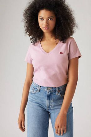 Levi's T Shirt Perfect Col V - Femme - Bleu / Fragrant Lilac - XL