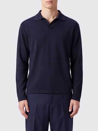 Roberto Collina Polo en maille &agrave; manches longues en pure laine m&eacute;rinos