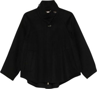 Mabrun Manteau court &agrave; col montant Fiorina - Femme - Manteaux - Noir - Taille: 42 FR