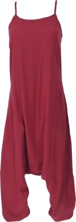 Guru Shop Boho Jumpsuit, Sommer Pluderhose Overall, Aladin Hosenkleid - Bordeauxrot, Damen, Synthetisch