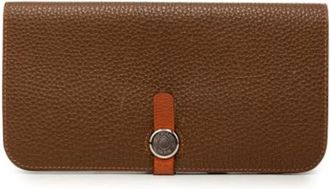 Herm&egrave;s Portefeuille Dogon Duo doccasion - Femme - Pre-owned - Brun - Taille: ONE Size