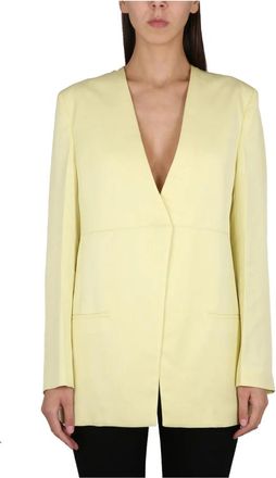Jil Sander Femme, Vestes, Jaune, Taille: 38 FR Giacca spacco dietro