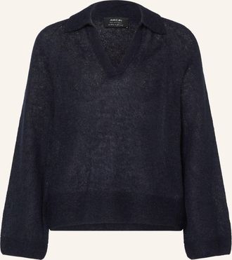 Marc Cain Strick-Poloshirt Mit Alpaka Und Mohair blau