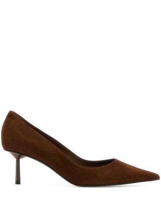 Le Silla escarpins Bella 60 mm en daim à bout pointu - Marron