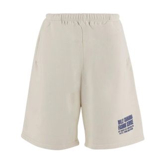 Willy Chavarria Homme, Shorts, Blanc, Taille: L Cotton Shorts with Logo