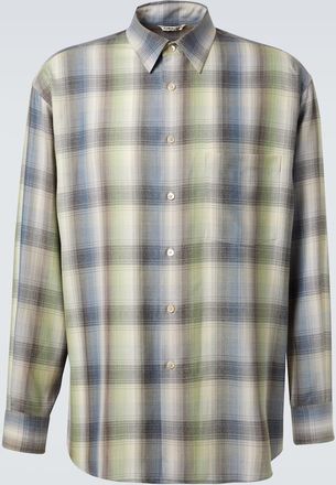 Auralee Chemise en laine à carreaux