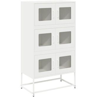vidaXL Highboard Wei&szlig; 68x39x123 cm Stahl - Vidaxl
