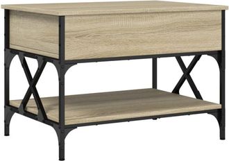 Les Tendances Table basse chêne sonoma 70x50x50 bois dingénierie et métal