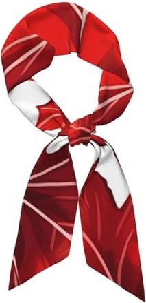 Generic &Eacute;charpe rouge en satin de soie pour femme en forme de feuille d&eacute;rable pour le sport, le yoga, le visage