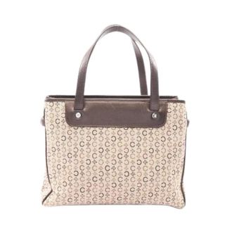 Celine Sac &agrave; main en toile et cuir C Macadam Pre-owned - Femme - Pre-owned - Beige - Taille: ONE Size