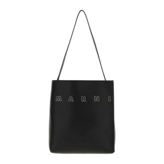 Marni Museo Small Leather Tote - - Bags - Damen - Schwarzk - ONE SIZE