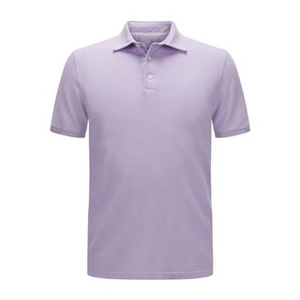 Fedeli Kurz&auml;rmeliges Lavendel Polo Shirt - - Tops - Herren - Lila - S