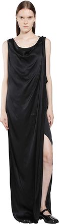 Maison Margiela Satin Draped Maxi Dress