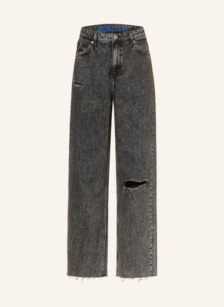 HUGO BOSS Hugo Wide Leg Jeans Leni schwarz