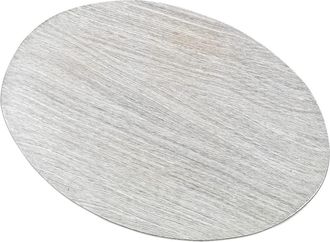 NKlaus Kerzenteller oval Aluminium Silber 17x12cm Untersetzer Kerzenhalter Tischdeko Gebürstet - Design 10384