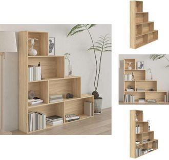 vidaXL B&uuml;cherregal/Raumteiler Sonoma-Eiche 155x24x160 cm Holzwerkstoff - B&uuml;cherregal - Regal - Holzregal - Raumteiler - Eiche M&ouml;bel
