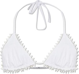 Jacquemus Femme, Maillots de bain, Blanc, Taille: 38 FR Picot Bikini Top