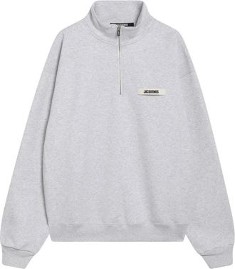 Jacquemus Homme, Sweatshirts et sweats &agrave; capuche, Gris, Taille: L Le camionneur Gros Grain