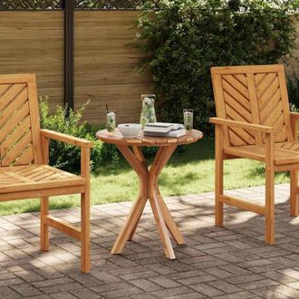 vidaXL Vidaxl - Table bistrot Marron 70 x 70 x 75 cm Bois de teck solide