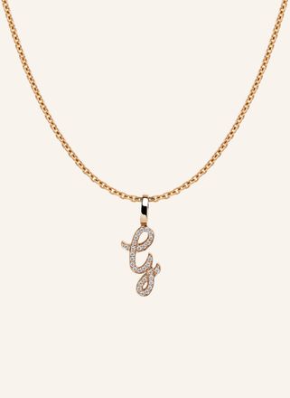 Cada Cada Kette Tiny Diamond Letter G rosegold