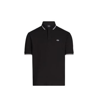 A|X Armani Exchange Polo manches courtes en coton m&eacute;lang&eacute;