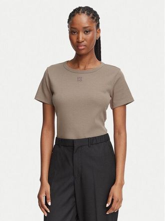 HUGO BOSS T-Shirt Deloris 50512002 Khakifarben Regular Fit