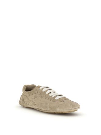 Prada Womens Sneakers Montecarlo Re-Edition Camel Upper: Lambskin Trainers