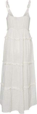 Y.A.S Tr&auml;gerkleid YASANINA SL ANKLE DRESS S. NOOS Sommerkleid mit R&uuml;schen, kn&ouml;chellang, Baumwolle