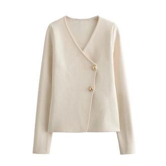 Generic Cardigan &eacute;l&eacute;gant en tricot &agrave; col en V pour femme - Manteaux de printemps - Coupe ajust&eacute;e, Image, XS