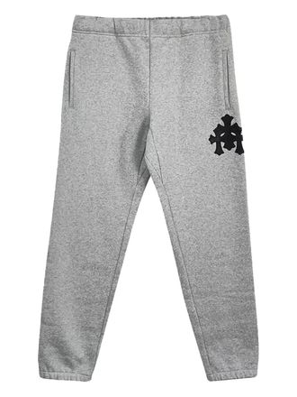 Chrome Hearts pantalon de jogging &agrave; patch logo - Gris