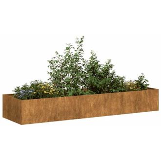 vidaXL Vidaxl - Jardini&egrave;re rouill&eacute;e 280x80x40 cm en acier inoxydable - Fond ouvert pour drainage - Supports int&eacute;rieurs pour stabilit&eacute; - Design moderne