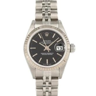 Rolex Montre doccasion en acier inoxydable - Femme - Pre-owned - Noir - Taille: ONE Size