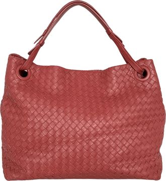 Bottega Veneta Shopper - Bottega Veneta Garda Tote Bag Intrecciato Leather - Gr. unisize - in Rot - f&uuml;r Damen
