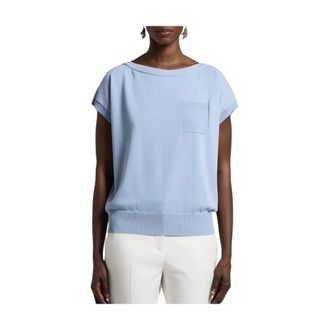 PESERICO Damen, Strickwaren, Blau, SGr&ouml;&szlig;e