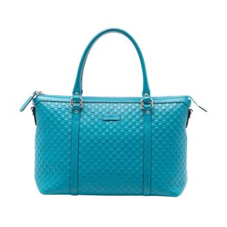 Gucci Pre-owned Leder Tote Bag - - Pre-owned - Damen - Blau - ONE SIZE